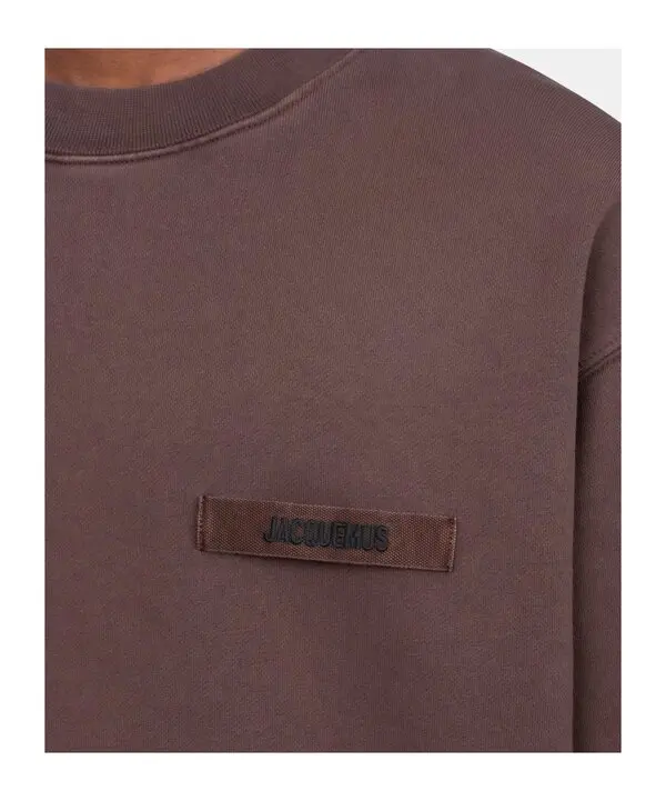 Jacquemus Long Sleeve Crewneck Sweatshirt - Brown