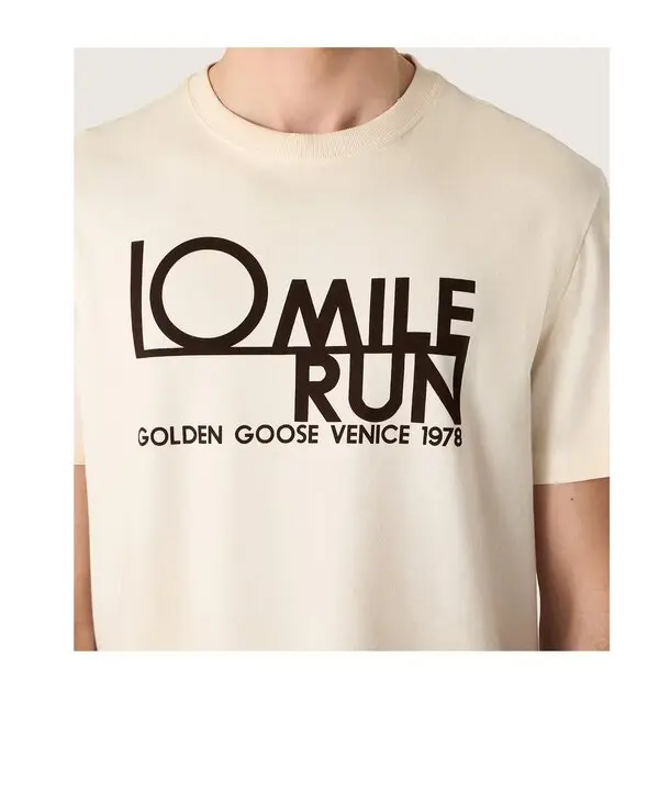 GOLDEN GOOSE Logo Printed Crewneck T-shirt - White