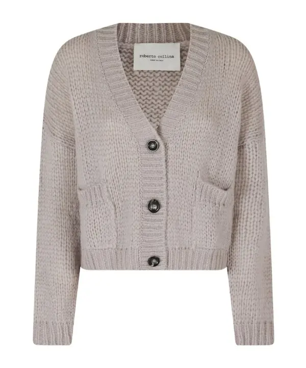 ROBERTO COLLINA Long-sleeve Cardigan - Stucco