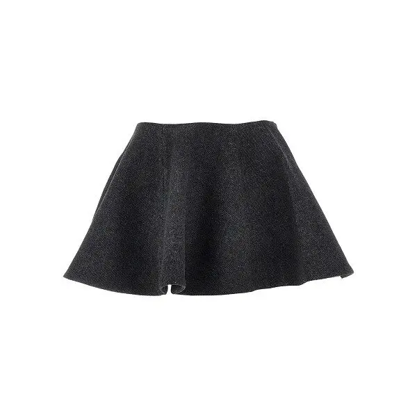 GANNI Flared A-line Skirt - Phantom Black