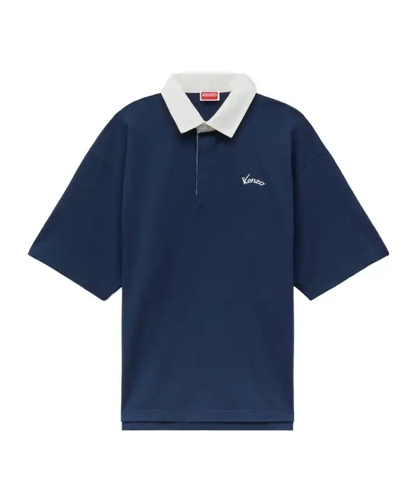 Kenzo Varsity' Relax Polo In Heavy Cotton