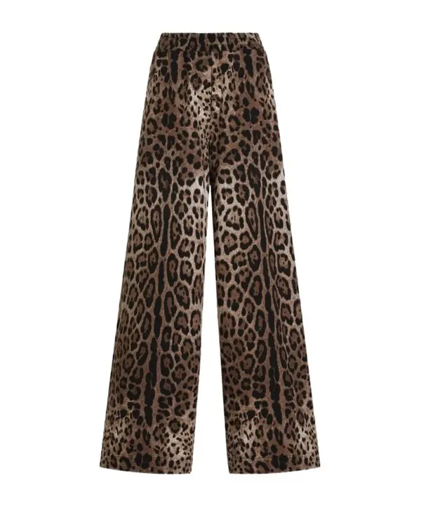 Dolce & Gabbana Leo-print Fleece Trousers - Multicolor