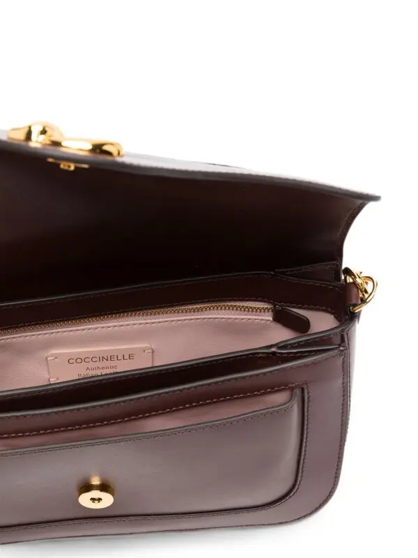 COCCINELLE Logo-plaque Leather Shoulder Bag