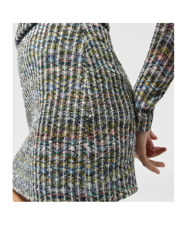Missoni Chevron Viscose-blend Mini Skirt With Sequins