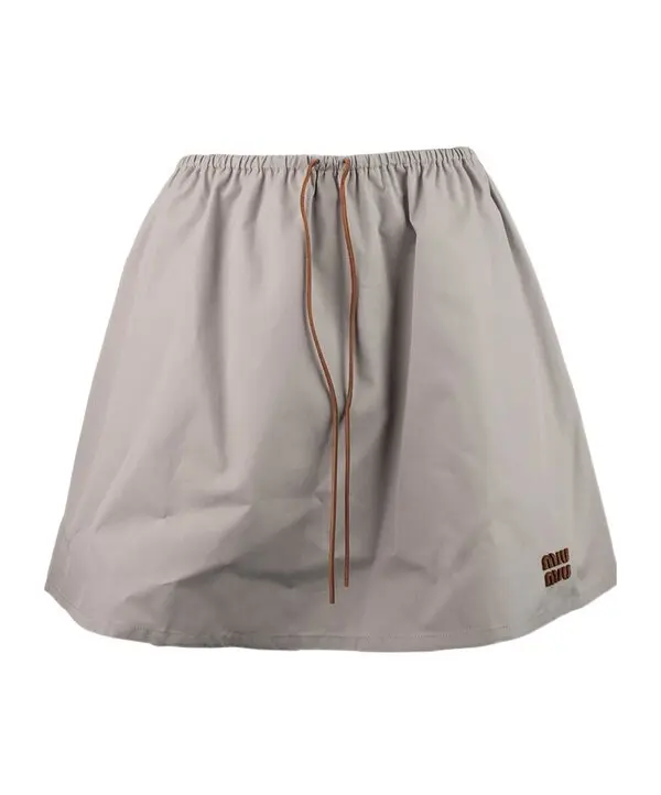 Miu Miu Drawstring Skirt - Gray