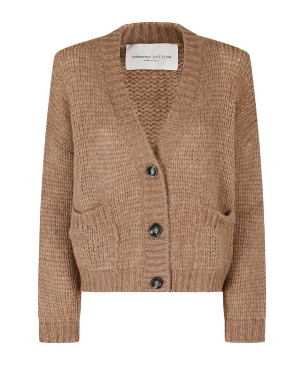ROBERTO COLLINA Long-sleeve Cardigan - Cammello