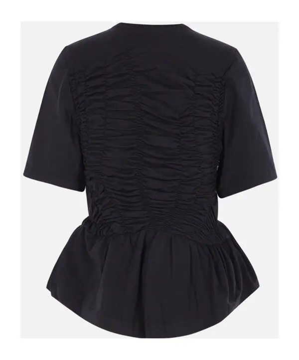 Cecilie Bahnsen Peplum Hem T-shirt - Black