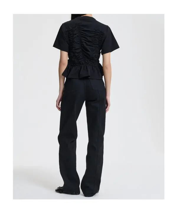 Cecilie Bahnsen Peplum Hem T-shirt - Black