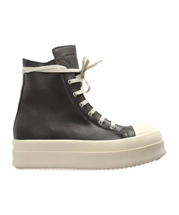 Rick Owens High Top Sneakers With Tie Fastening - Black