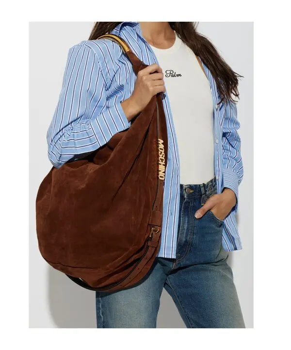 Moschino Suede Shoulder Bag
