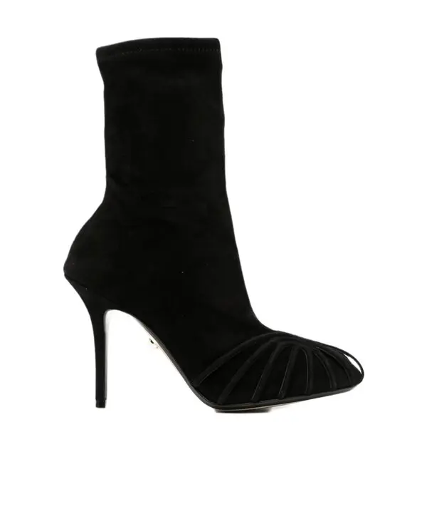ALEVI MILANO Round-toe High-heeled Ankle Boots - Black