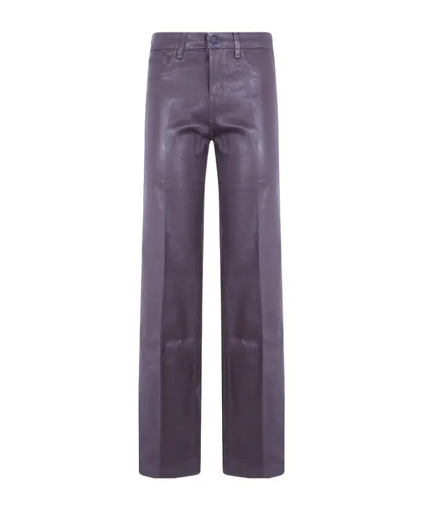 L'Agence Scottie Coated Wide-leg Jeans