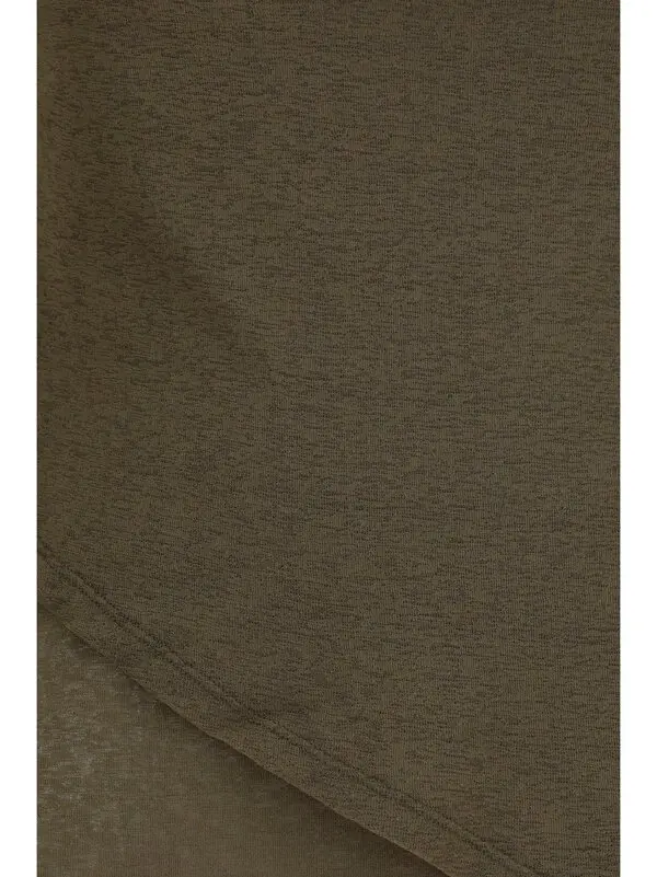 GANNI Asymmetrical Knot Detail Tank Top - Green