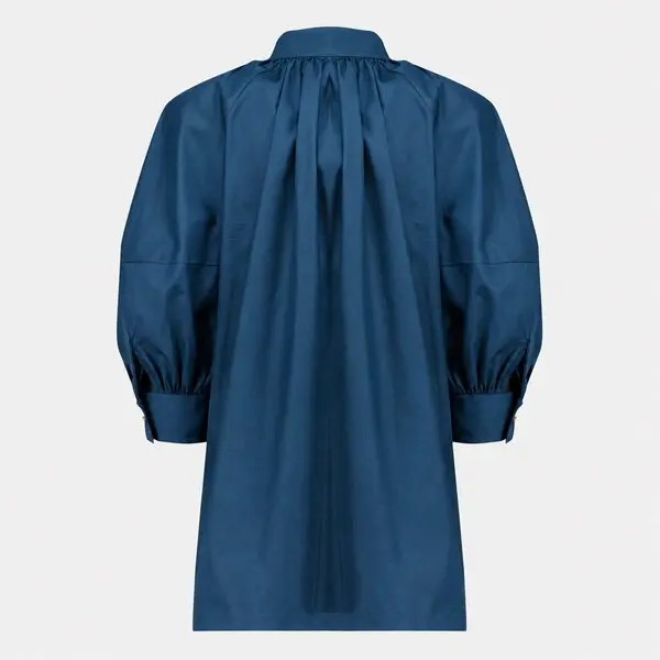 Max Mara Gathered Poplin Shirt Dress