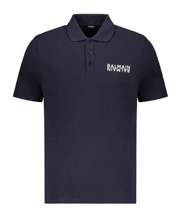 Balmain Logo Short-sleeve Polo Shirt