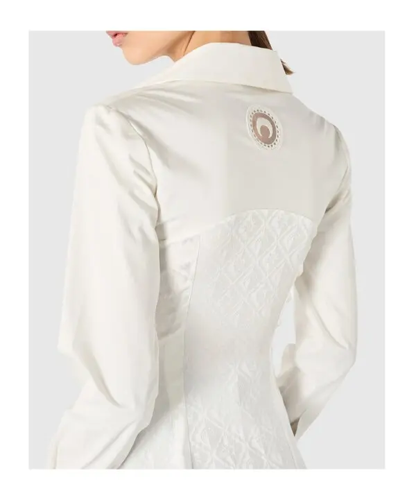 MARINE SERRE Zip-front Bustier Shirt