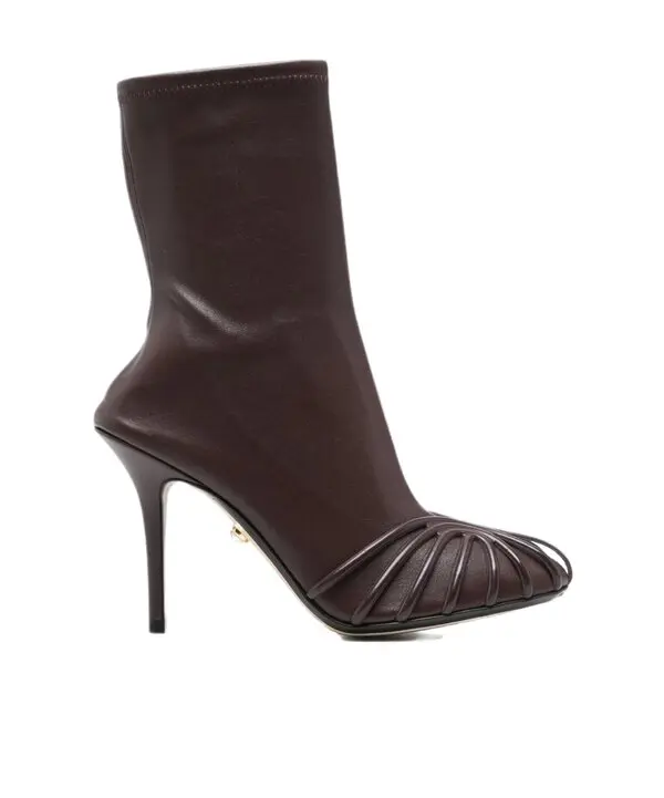ALEVI MILANO Round Toe High-heeled Ankle Boots