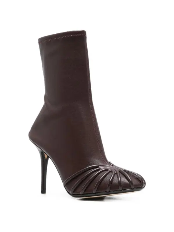 ALEVI MILANO Round Toe High-heeled Ankle Boots