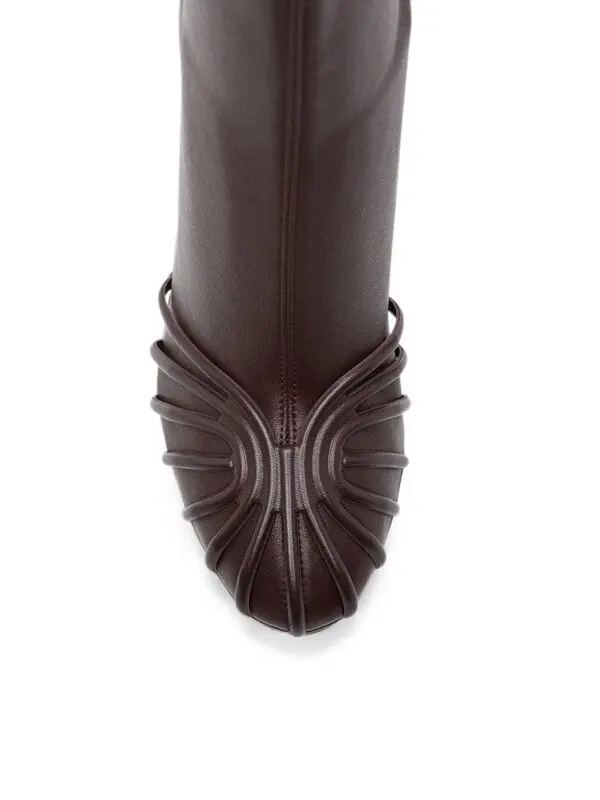 ALEVI MILANO Round Toe High-heeled Ankle Boots