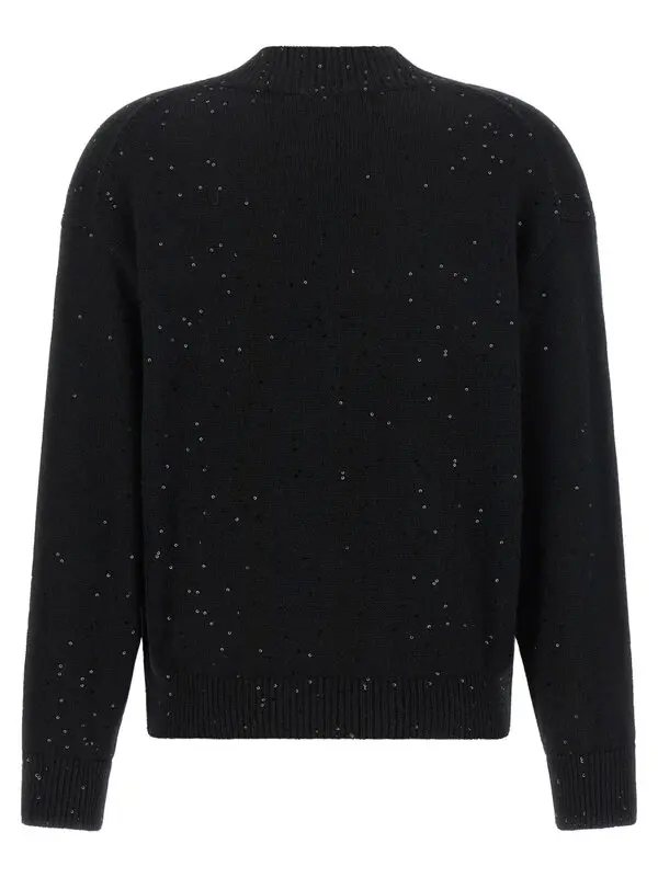 Brunello Cucinelli V-neck Sequin Embellished Sweater