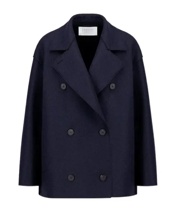 Harris Wharf London Oversized Peacoat Pressed Wool - Navy Blue
