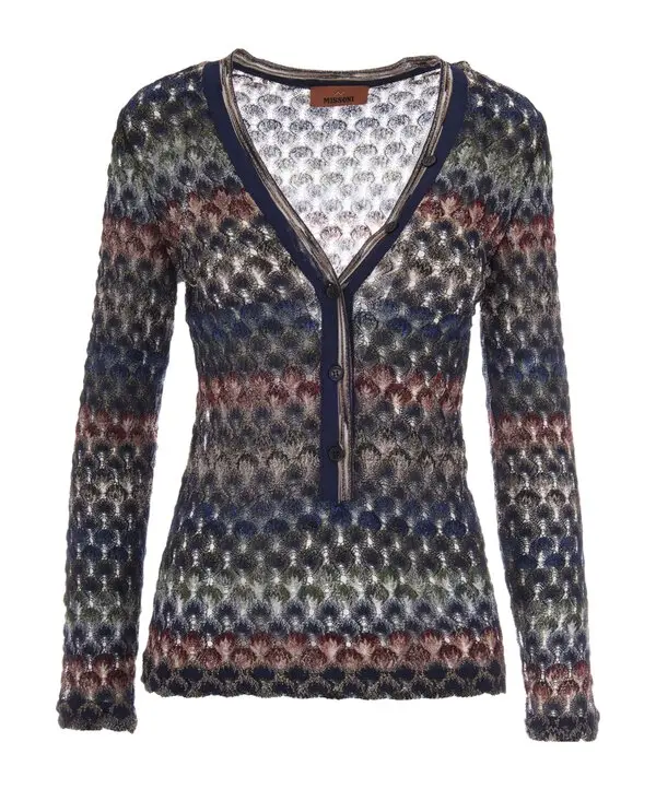 Missoni Long-sleeve Knit Top - Multi Dark Version