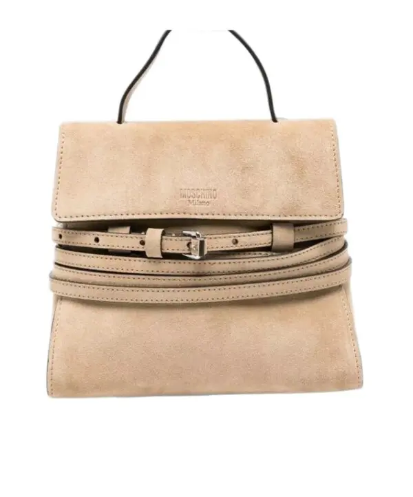 Moschino Belt-detail Mini Bag - Beige