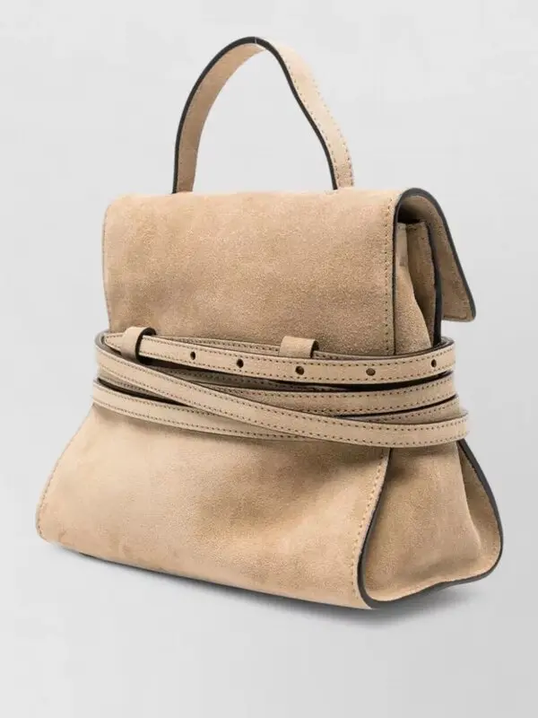 Moschino Belt-detail Mini Bag - Beige