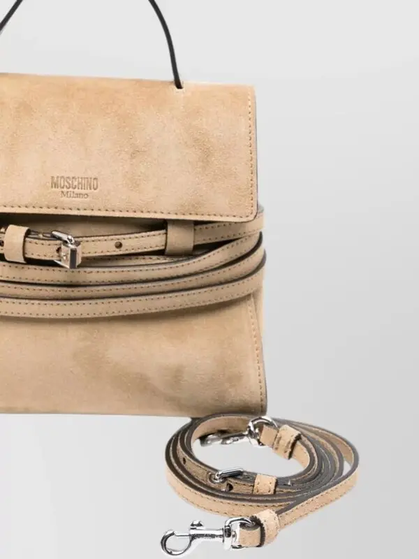 Moschino Belt-detail Mini Bag - Beige