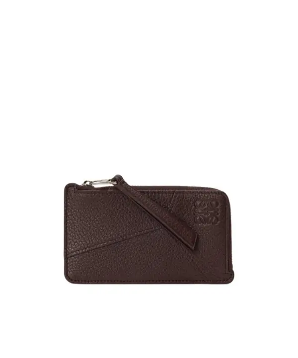 Loewe Zippered Card Holder - Chocolate