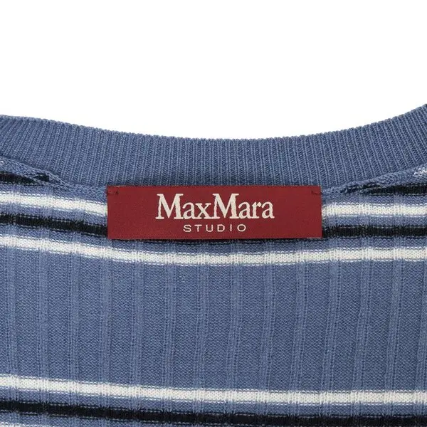 Max Mara Long-sleeve Striped Knit Top - Blue