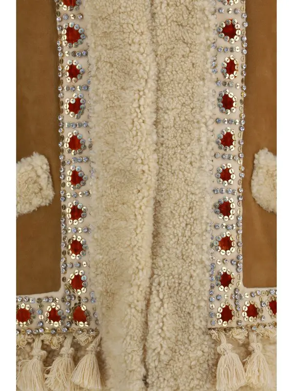 Valentino Garavani Sleeveless Vest With Embellishments And Fringe