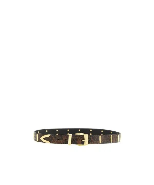 Pinko Geometric Buckle Belt - Grey