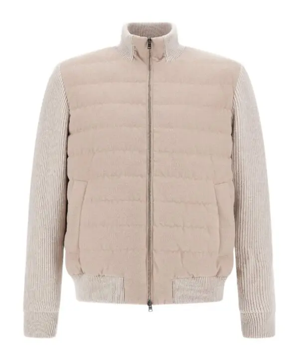 Herno Resort Jacket In Wool-blend Melange Flannel