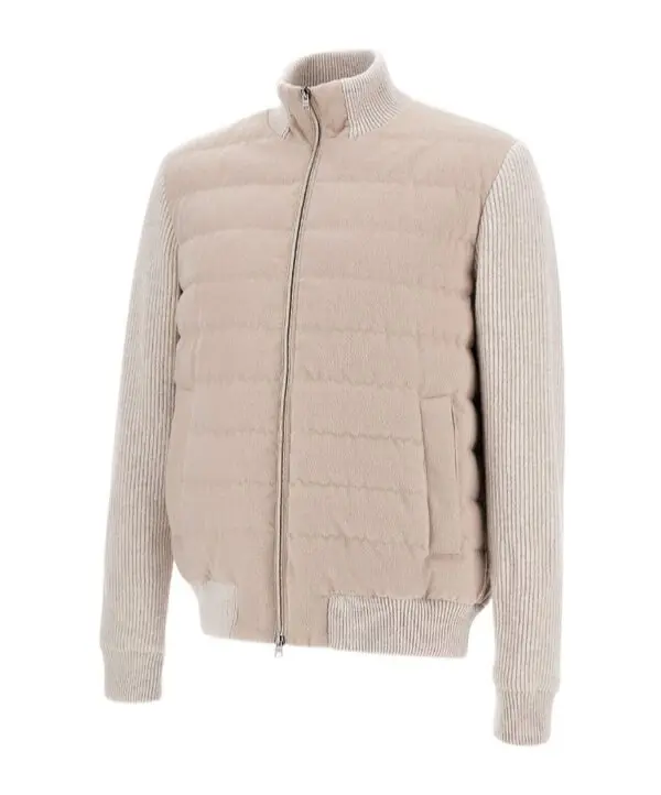 Herno Resort Jacket In Wool-blend Melange Flannel
