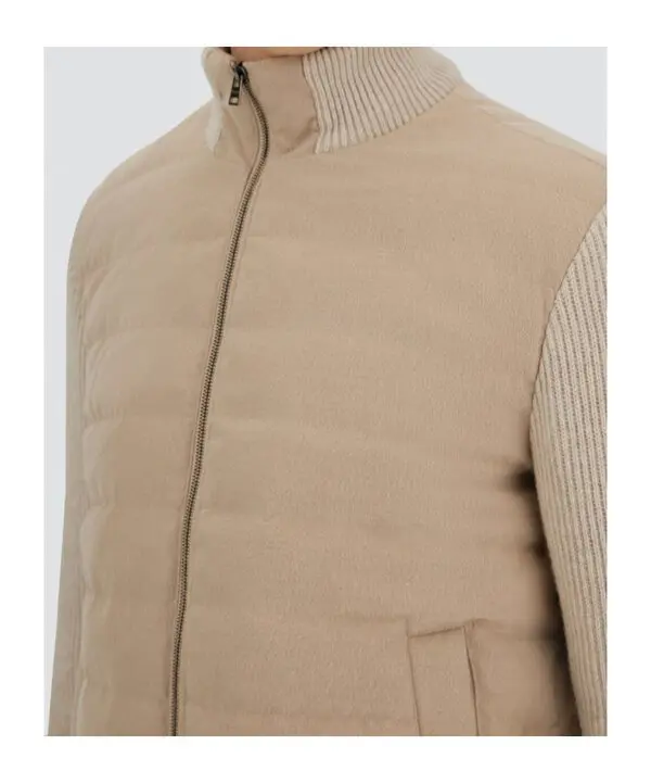 Herno Resort Jacket In Wool-blend Melange Flannel
