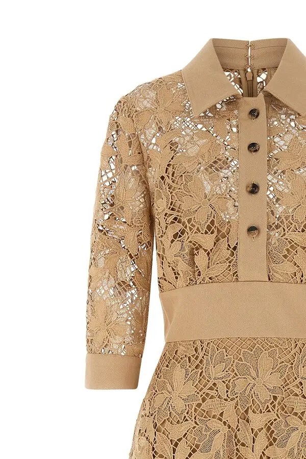 Elie Saab Floral Macramé Dress