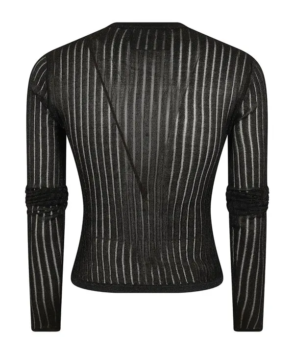 DONDUP Long Sleeve Crew Neck Knit Top