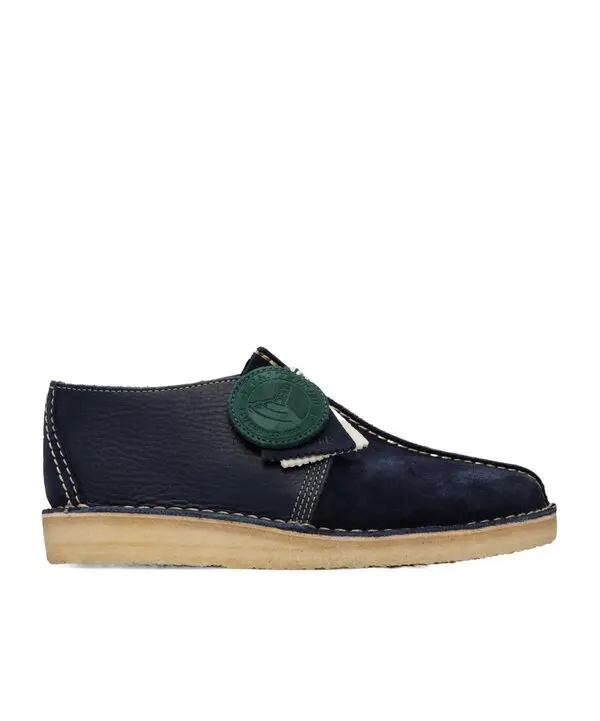 Clarks Desert Trek Derby Shoes - Navy Blue