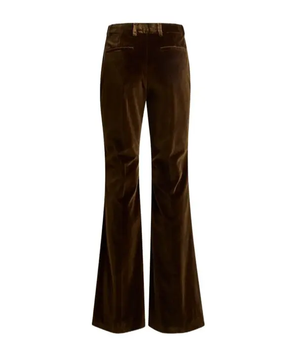 Etro Velvet Flared Trousers - Brown