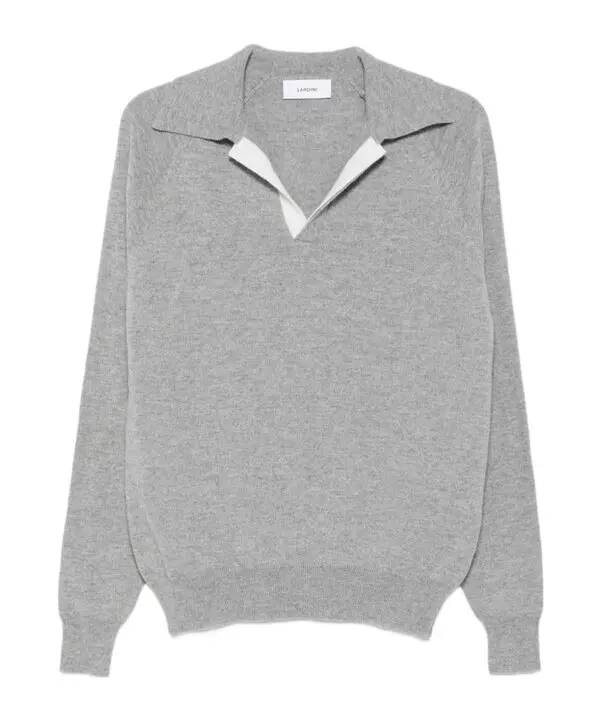 LARDINI Long-sleeved Sweater - Gray