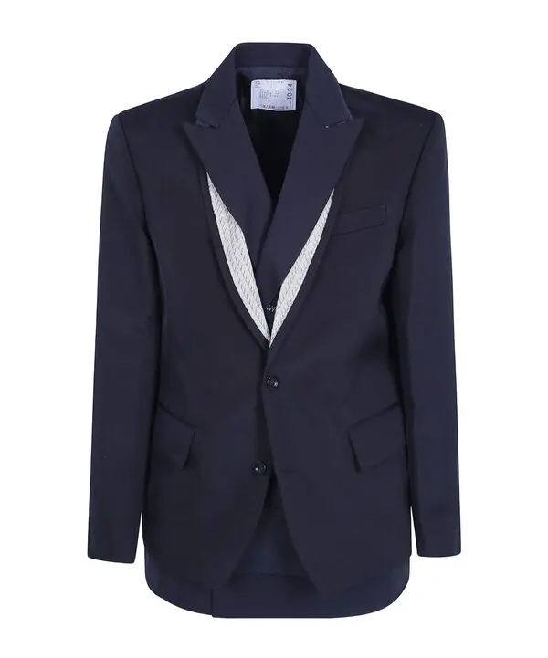Sacai Long-sleeve Paneled Blazer