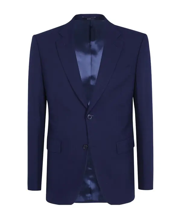 Paul Smith Tailored Fit Two-button Jacket With Notched Lapel - Black