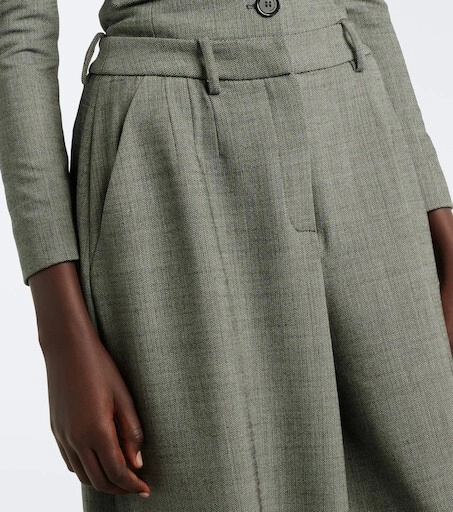 Magda Butrym Herringbone Wool-blend Barrel-leg Pants