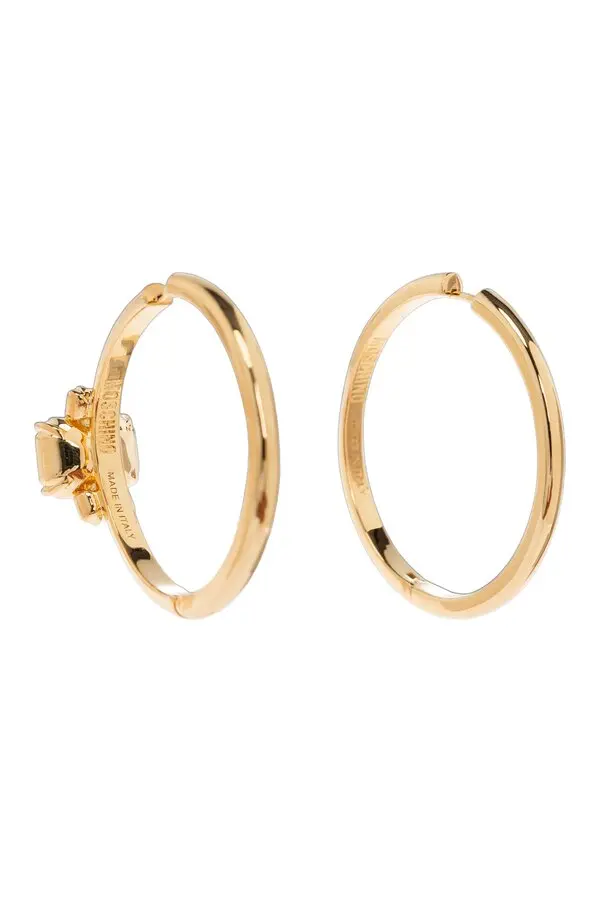 Moschino Embellished Hoop Earrings