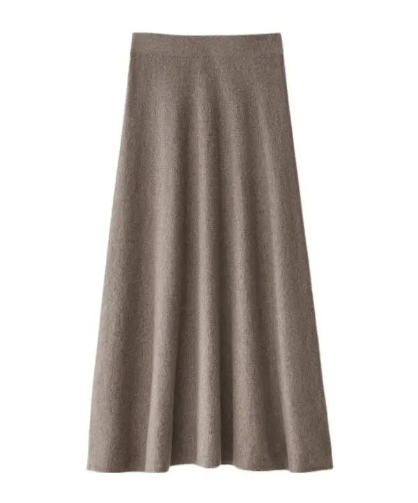 LISA YANG Flared Skirt - Truffle