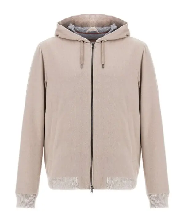 Herno Resort Jacket In Wool-blend Melange Flannel
