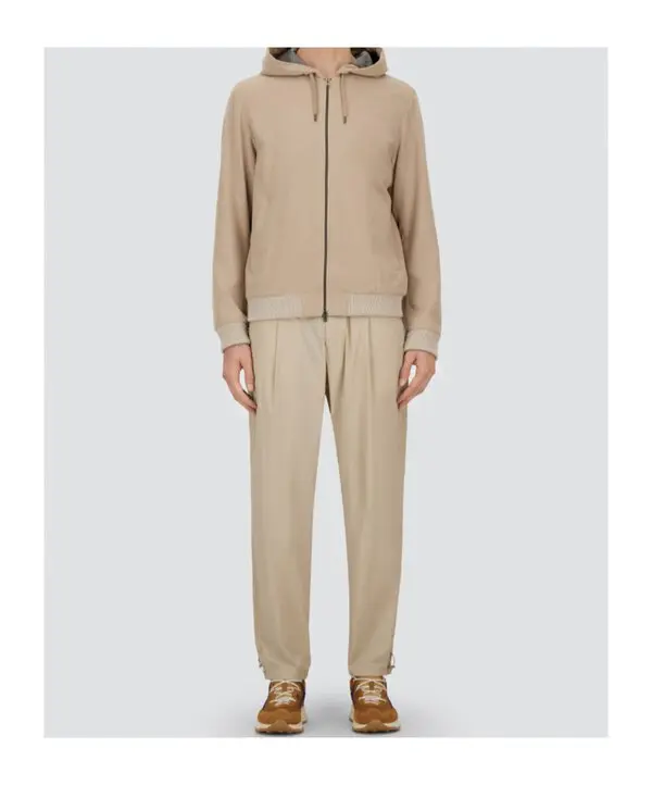 Herno Resort Jacket In Wool-blend Melange Flannel