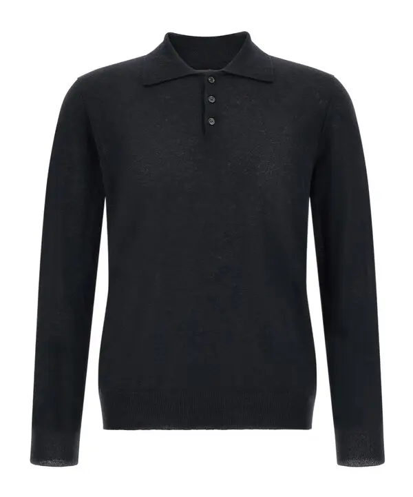 ZANONE Cashmere Polo Shirt - Blue