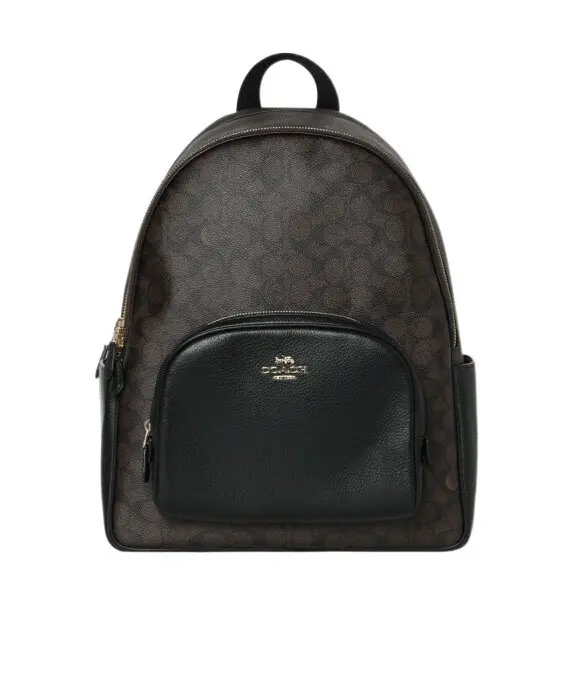 COACH Zippered Backpack - Walnut/black